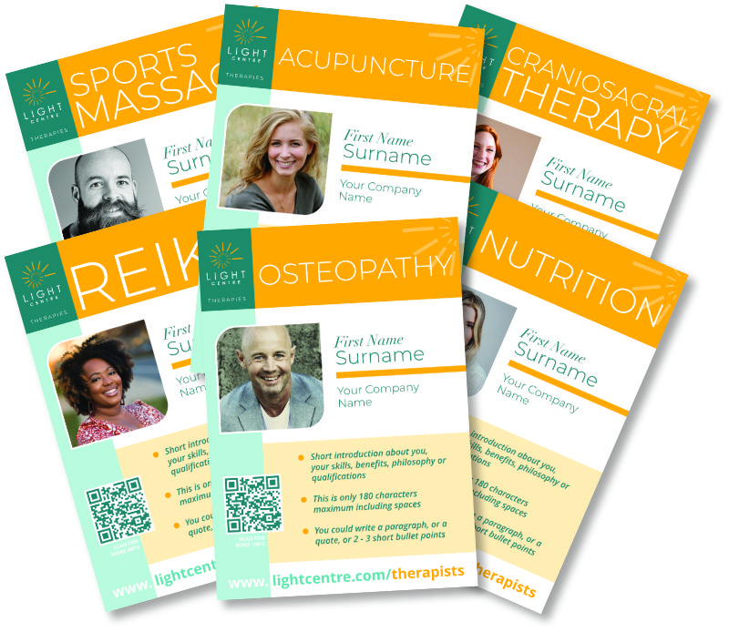 Therapy Leaflets checkout | Light Centre